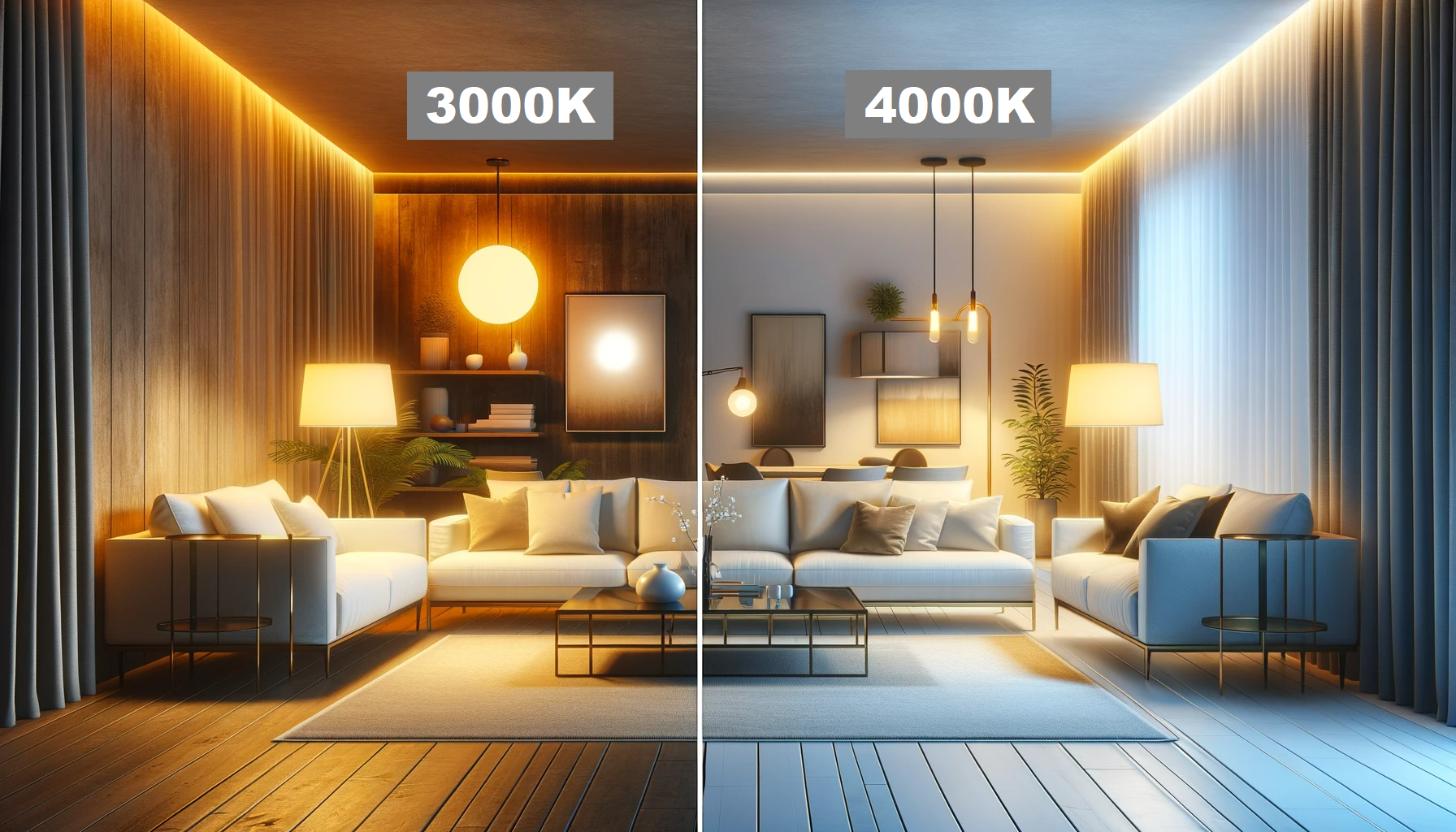 Choosing light colour 3000K vs 4000K - LedStore - Ledstore.pro